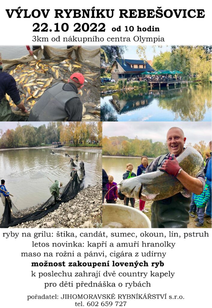 Výlov rybníku Rebešovice • Město Rajhrad