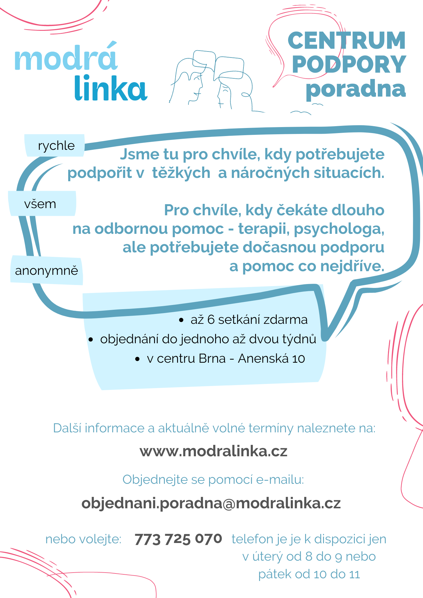 centrum podpory MODRÁ LINKA • Město Rajhrad