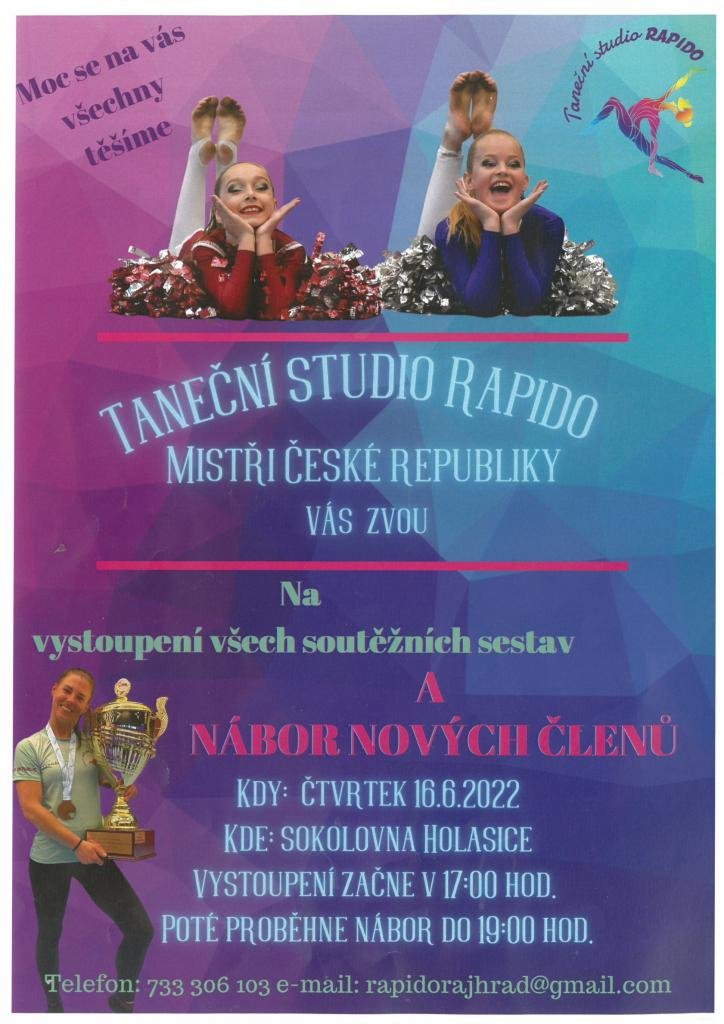 Taneční studio Rapido se představuje - 16.6.2022 - Holasice • Město Rajhrad